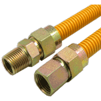 Yellow Coated Stainless Steel Flexible Gas Connectors - Bramec ...