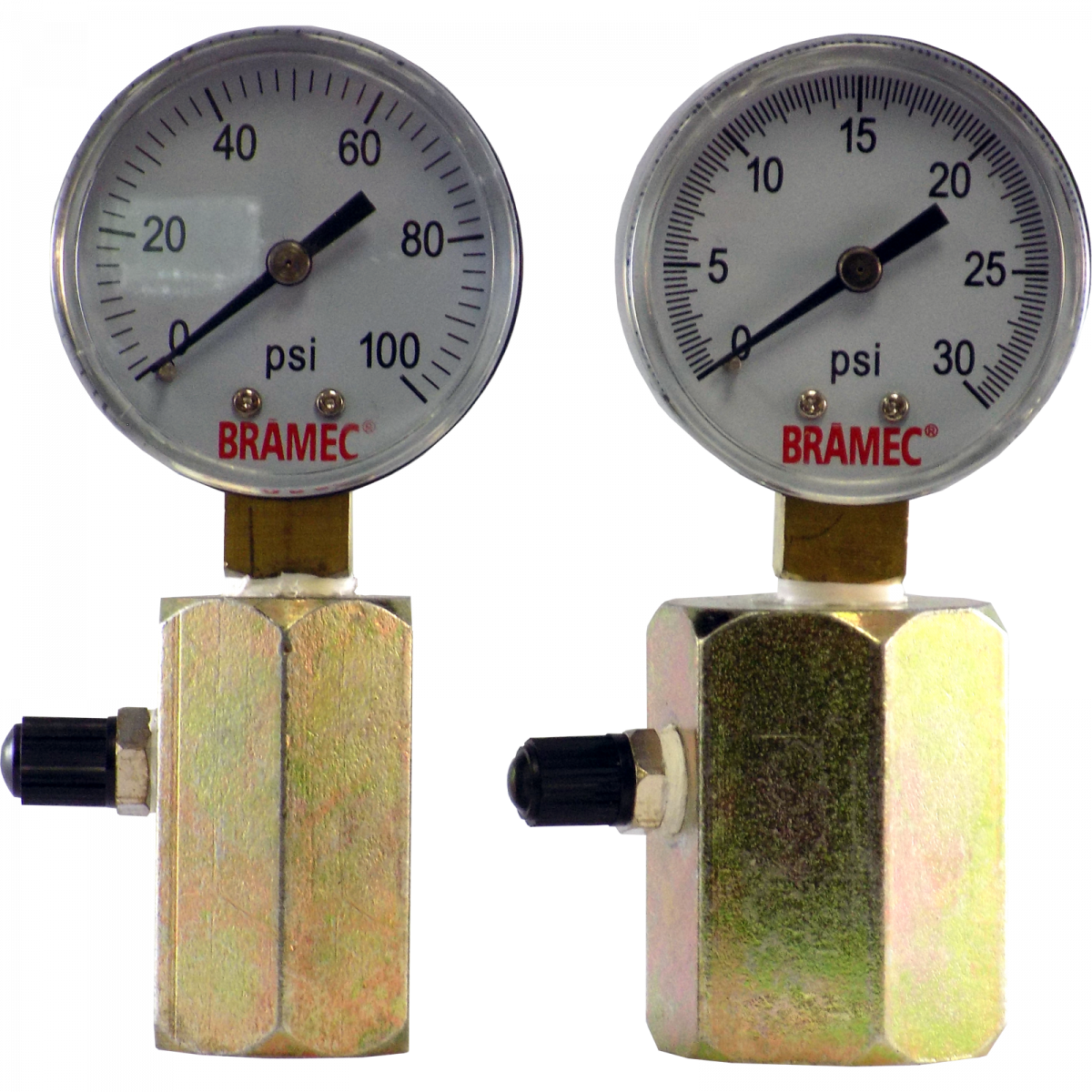 0 200 Psi 100 PSI Air & Gas Test Gauge - 3/4" Female Pipe Thread (FPT ...